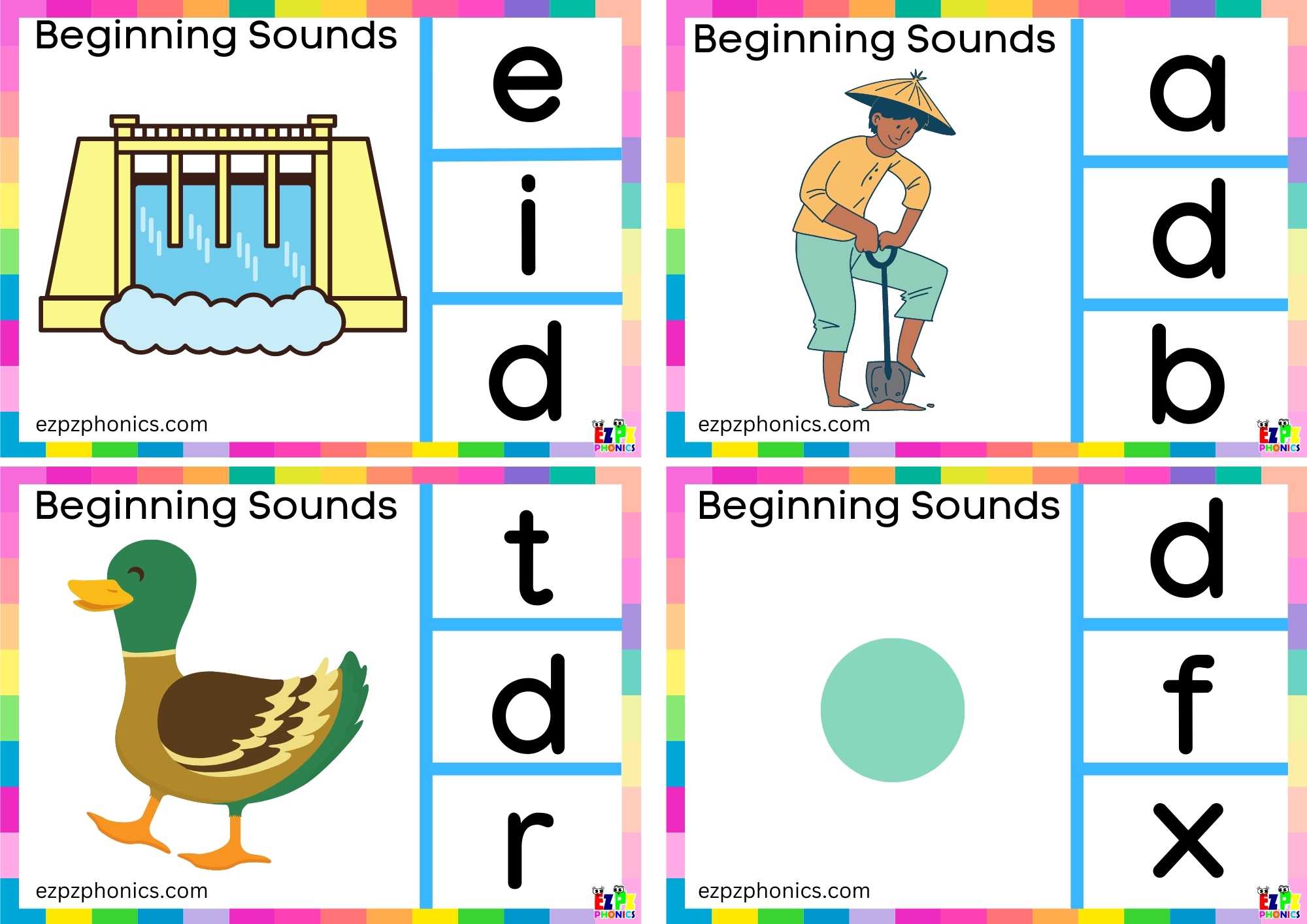 Letter D Look At The Image And Clip The Correct Letter Clip Card 2 - ezpzphonics.com